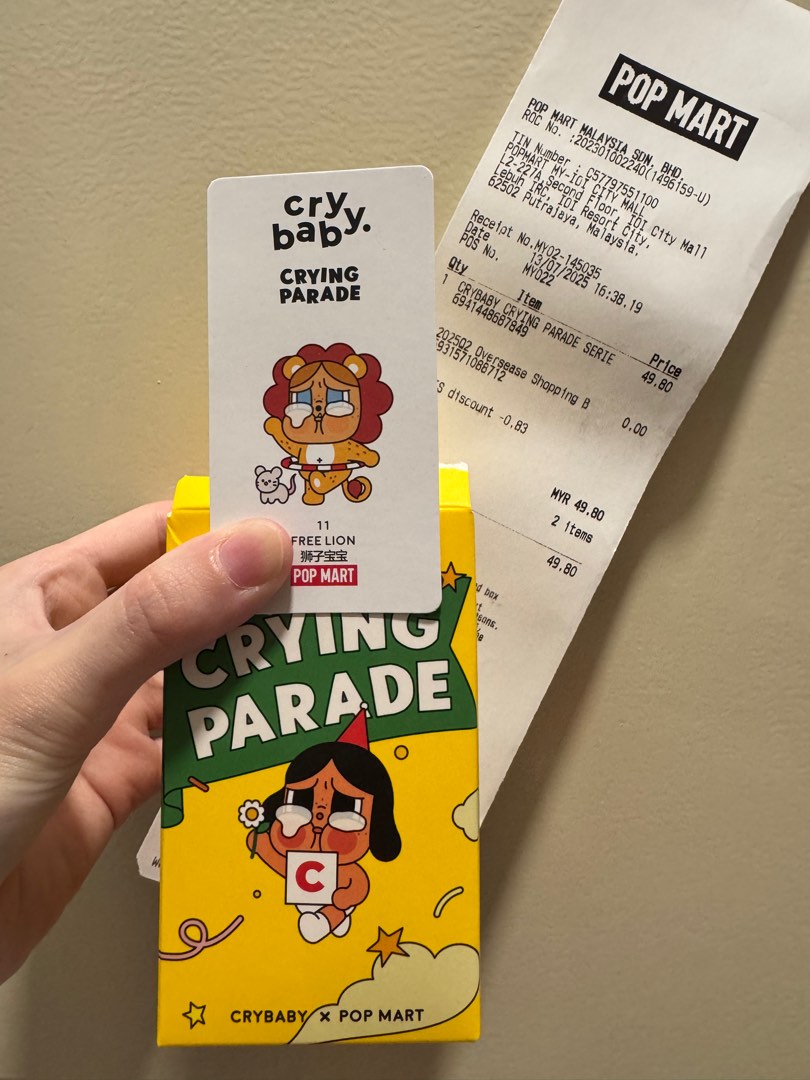 Popmart Crybaby Crying Parade (Brand New), Hobbies & Toys, Toys & Games ...