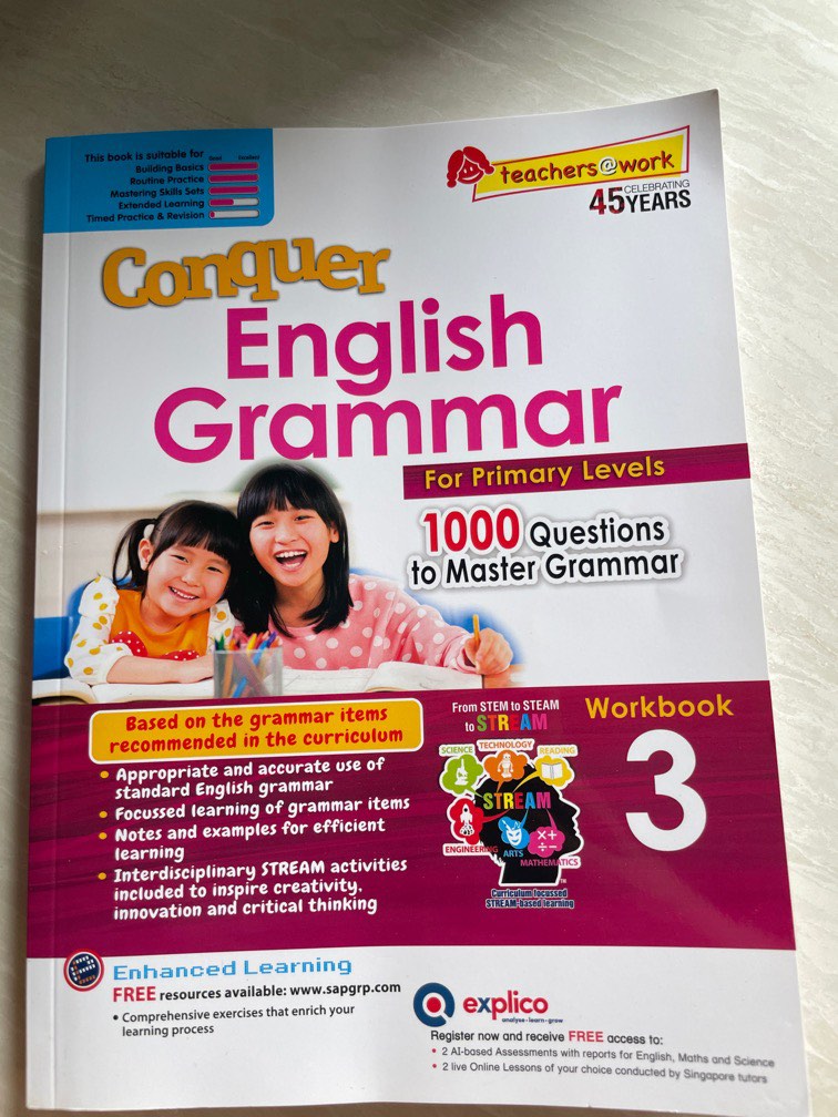 Primary 3 English : Conquer English Grammar workbook (reprint 2024) , Hobbies & Toys, Books ...