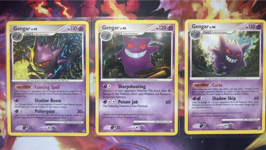 Rare Gengar evolution line pokemon cards, Hobbies & Toys, Toys & Games ...