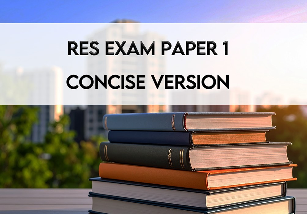 RES Exam Paper 1 2025 Study Notes, Hobbies & Toys, Books & Magazines ...
