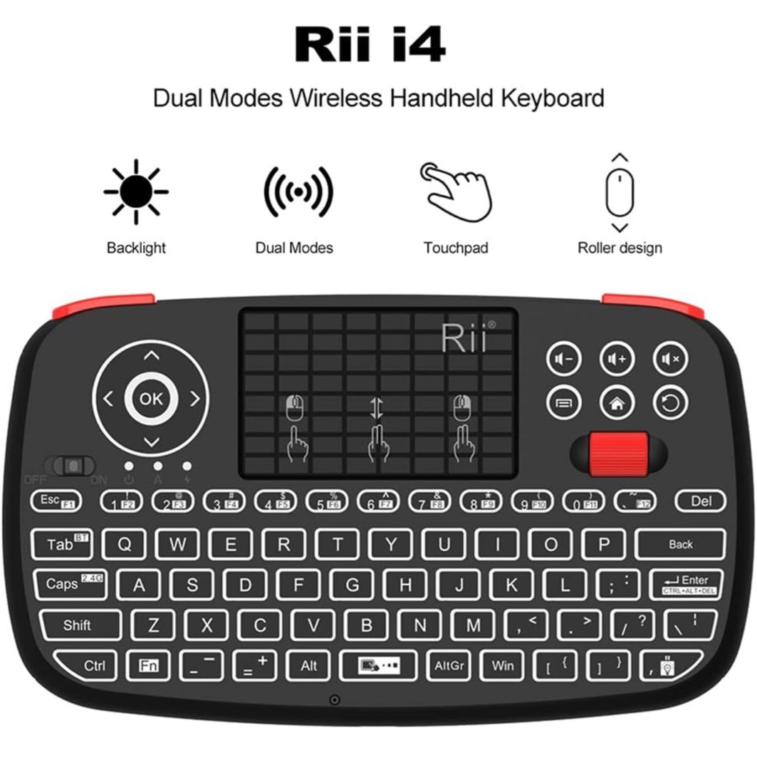 Rii i4 Dual Mode Wireless Handheld Keyboard, Computers & Tech, Parts ...