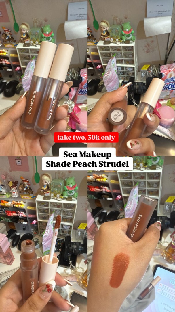 Sea Makeup Liptint Shade Peach Strudel, Kesehatan & Kecantikan, Rias ...