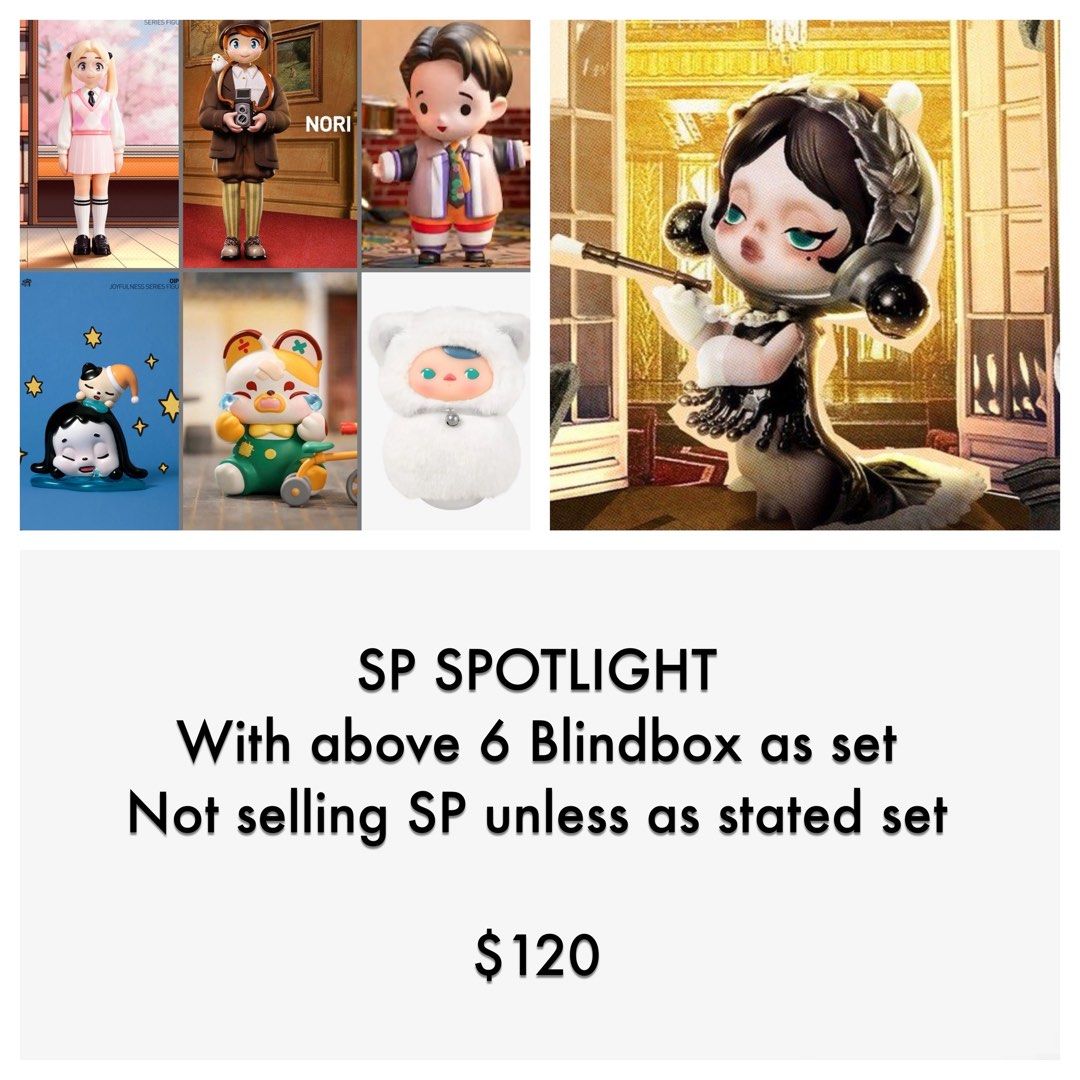 SP Spotlight Skullpanda set Popmart Blindbox figure oipippi picky nori friends fubobo, Hobbies ...
