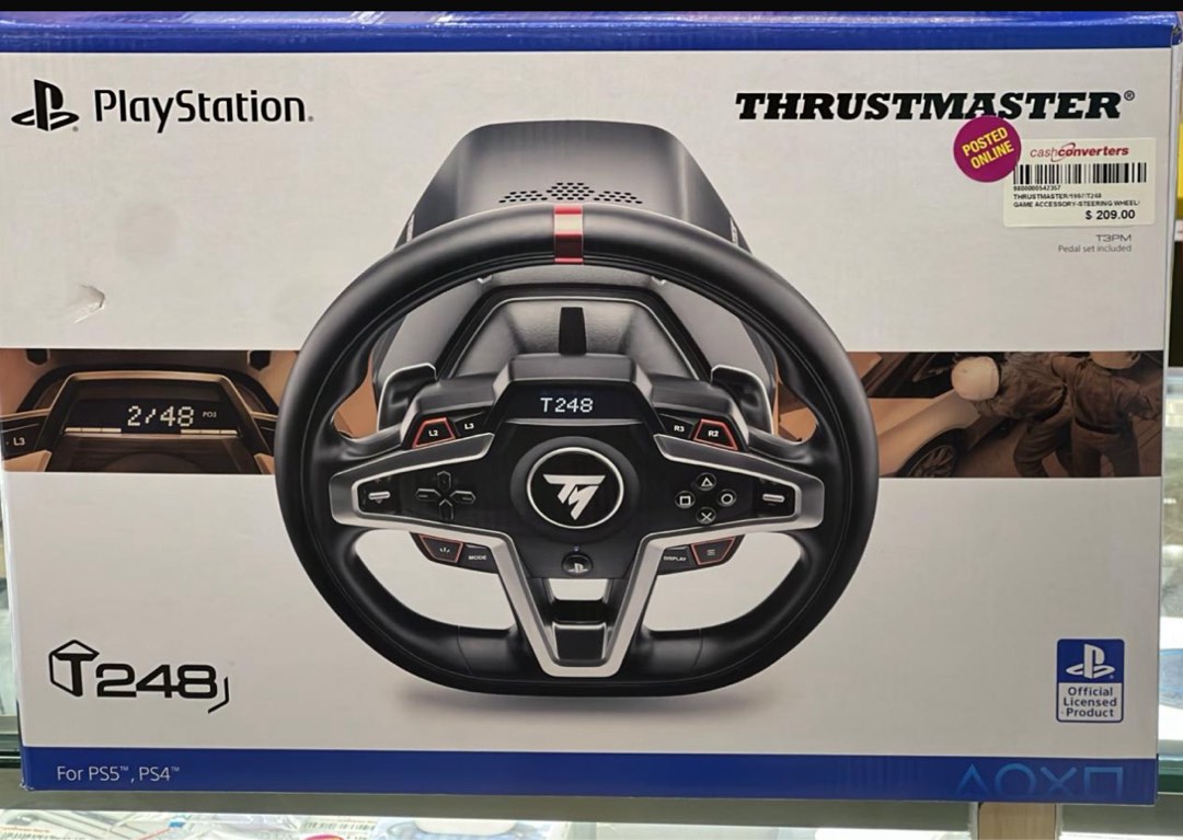 Thrustmaster T248 Racing Wheel for PS5/PS4, Video Gaming, Gaming ...