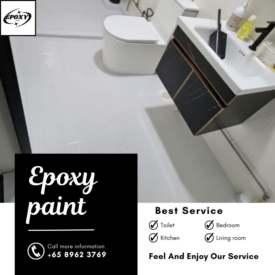 Toilet epoxy paint / tile painting service / Epoxy painting & coating / Tiles painting / Glossy ...