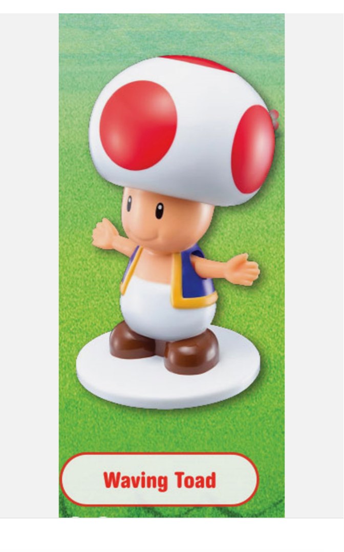 Waving Toad ; MCD Super Mario, Hobbies & Toys, Toys & Games on Carousell