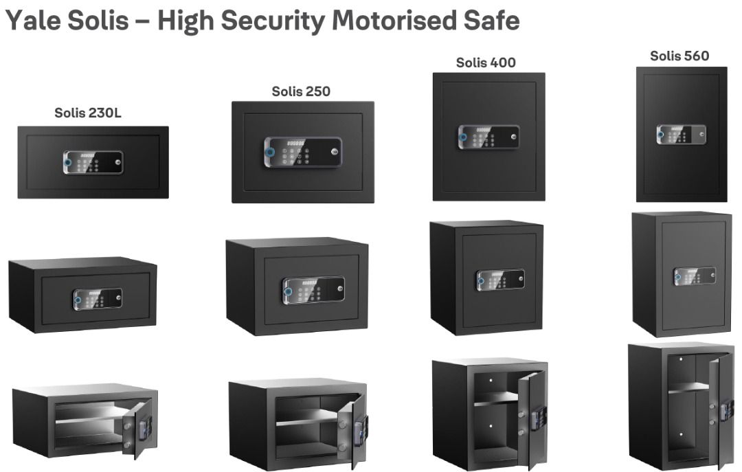 Yale Solis Premium Safe - New Models - Laser Cut Door/Fingerprint ...