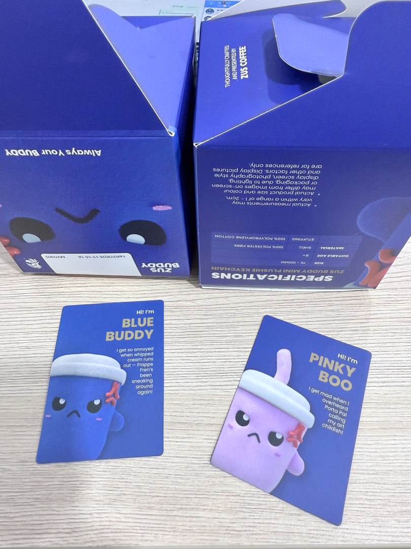 ZUS Buddy : Anger. Couple Pinky Boo + Blue Buddy, Hobbies & Toys, Toys ...