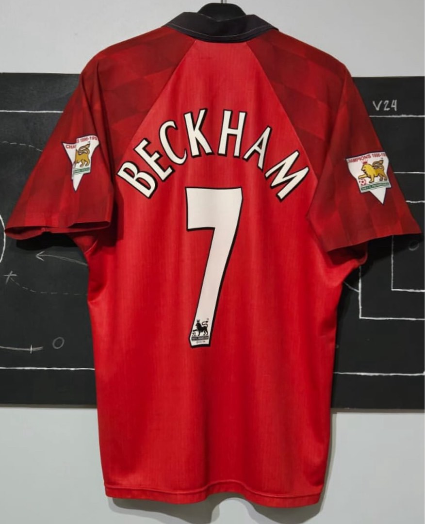 #7 DB7 David Beckham Home 1997 soccer/football jersey/kit rare/retro ...