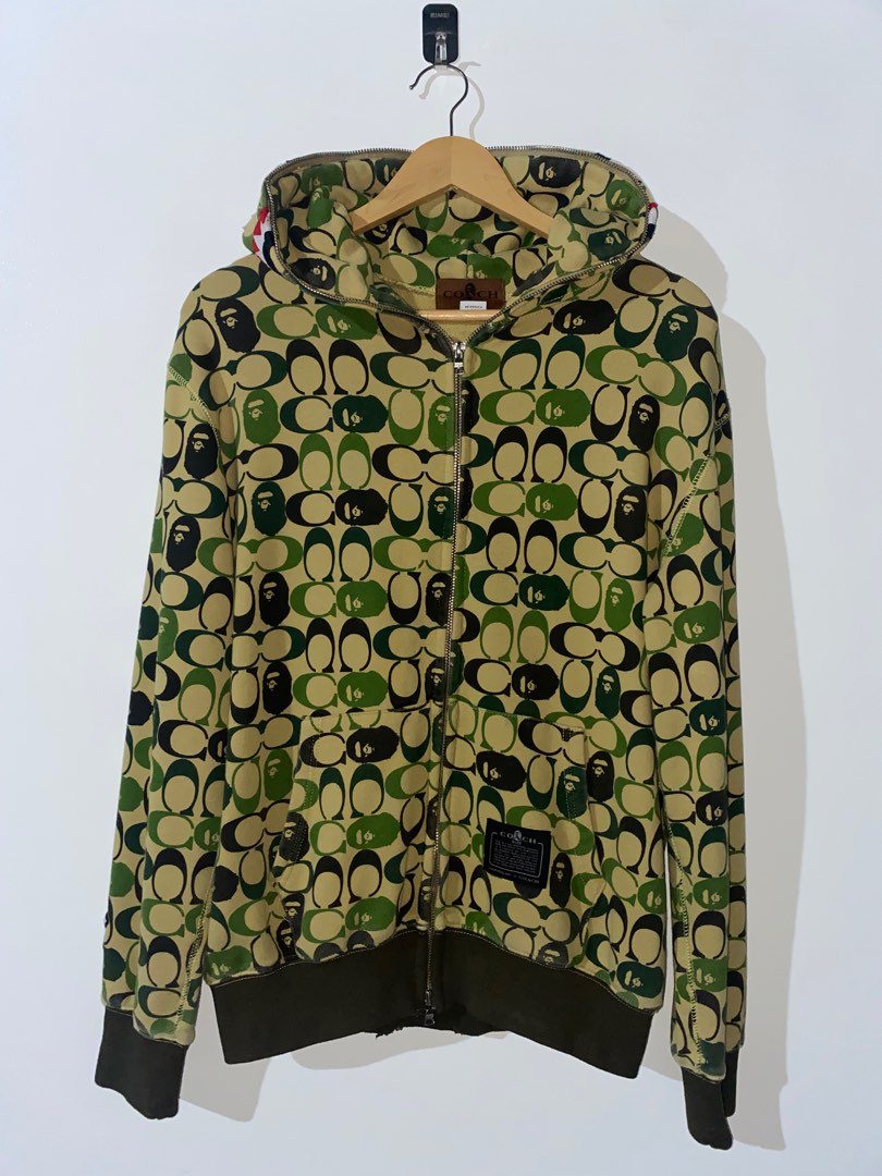 A Bathing Ape X Coach Full Zip Hoodie, Men's Fashion, Bottoms, Jeans on ...