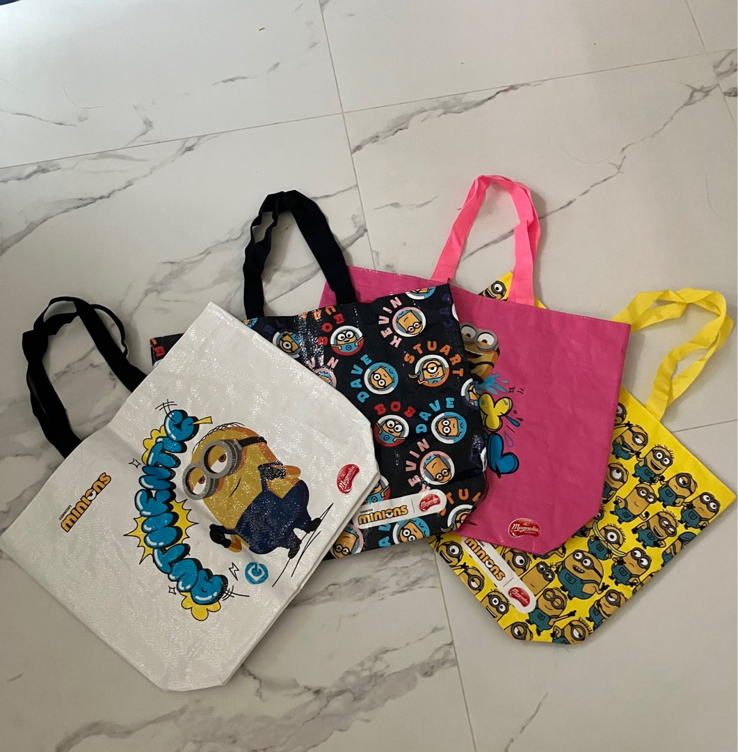 Assorted Minions Tote Bags, Women's Fashion, Bags & Wallets, Tote Bags ...