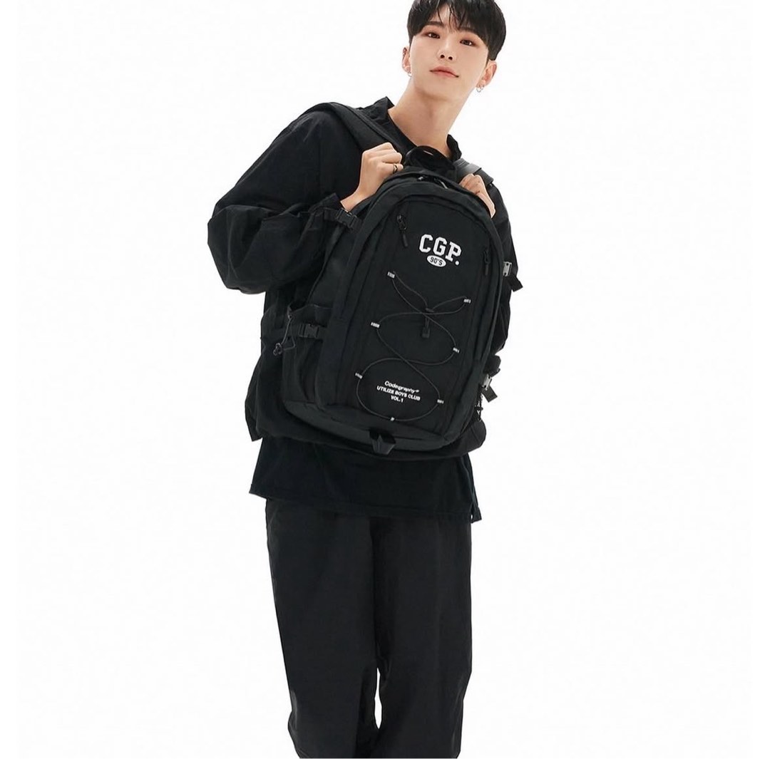 [Authentic] Hoshi x Codegraphy CGP Arch Logo Backpack - Black, Men's Fashion, Bags, Backpacks on ...