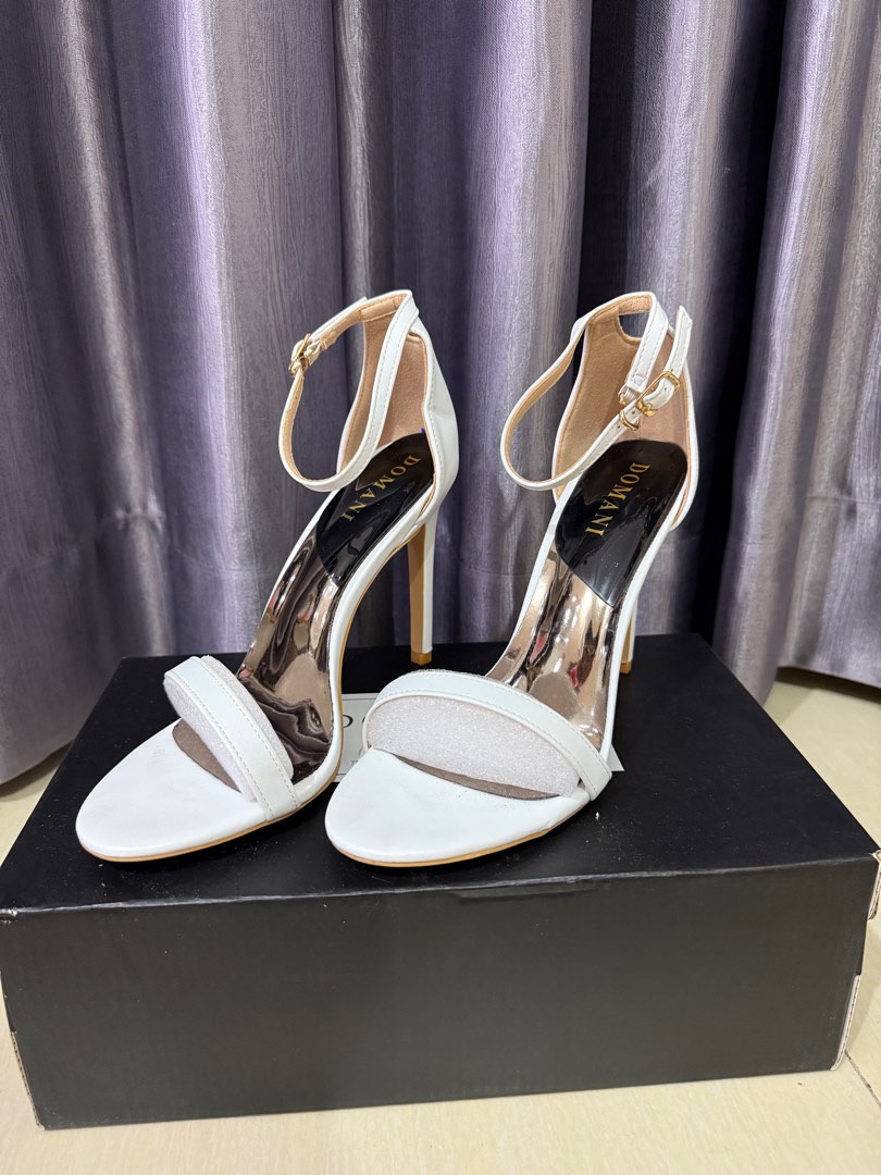 [BEKAS] Heels 10 cm. Warna putih. Size 38, Fesyen Wanita, Sepatu di ...