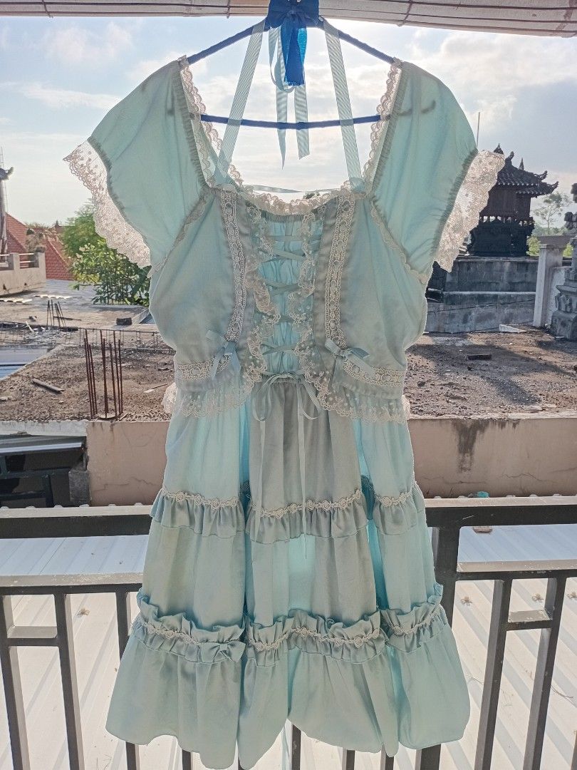 Bodyline Sax Blue Moeran Bolero Styled Tiered One Piece Kawaii Dress ...