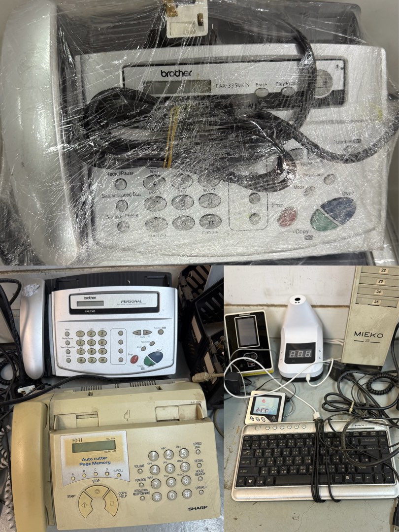 Brother fax machine 圖文傳真機 📠 FAX-355MC / FAX-236n/ 聲寶牌SHARP F0-71 auto ...