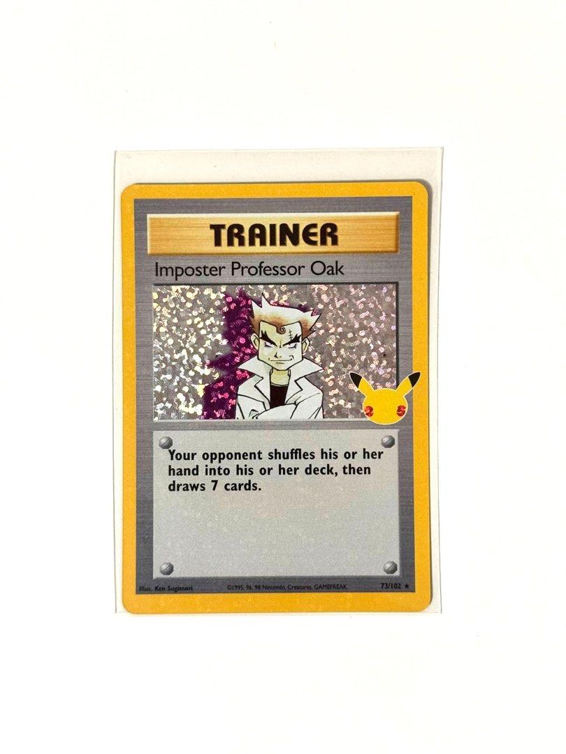 [CELEBRATIONS] Imposter Professor Oak Trainer Pokemon Card, Hobbies ...