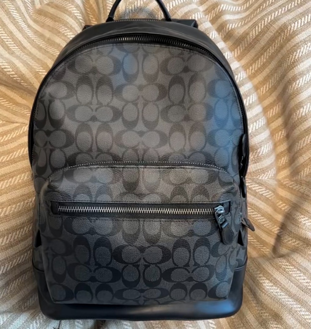 Coach Signature Backpack - Black, Men's Fashion, Bags, Backpacks on ...