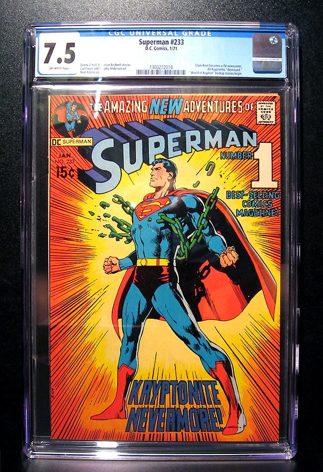 COMICS: DC: Superman #233 (1971), 1st Sand Superman app/iconic Neal ...