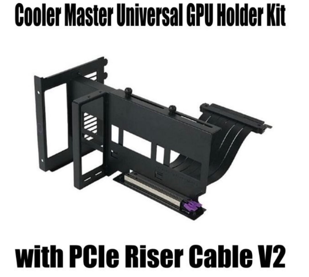 Cooler Master Universal GPU Holder Kit with PCIe Riser Cable V2 ...