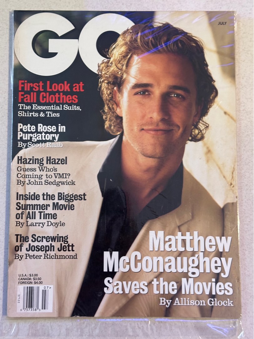 GQ Magazine July 1997 Matthew McConaughey, Hobbies & Toys, Books ...