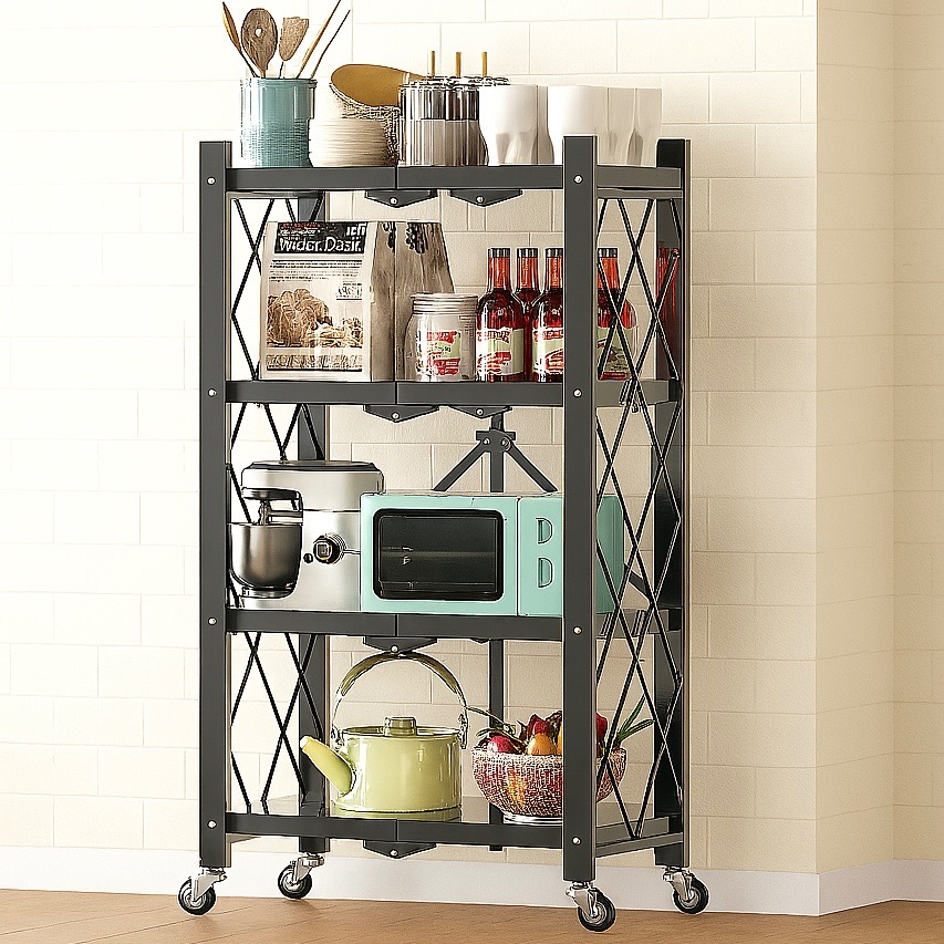 Heavy Duty Kitchen Shelf | Industrial Microwave Rack Shelf | Foldable ...