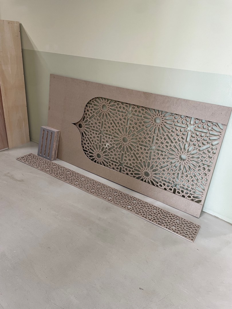 Jali Mihrab Wall Decorative Panel Decor Prayer Room Bilik Solat Surau ...