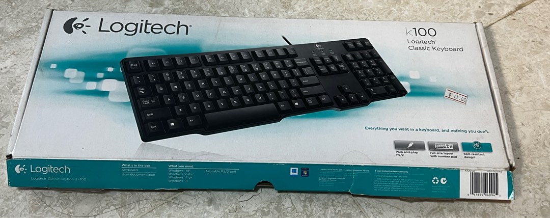 Logitech K100 PS2 Keyboard, Computers & Tech, Parts & Accessories ...