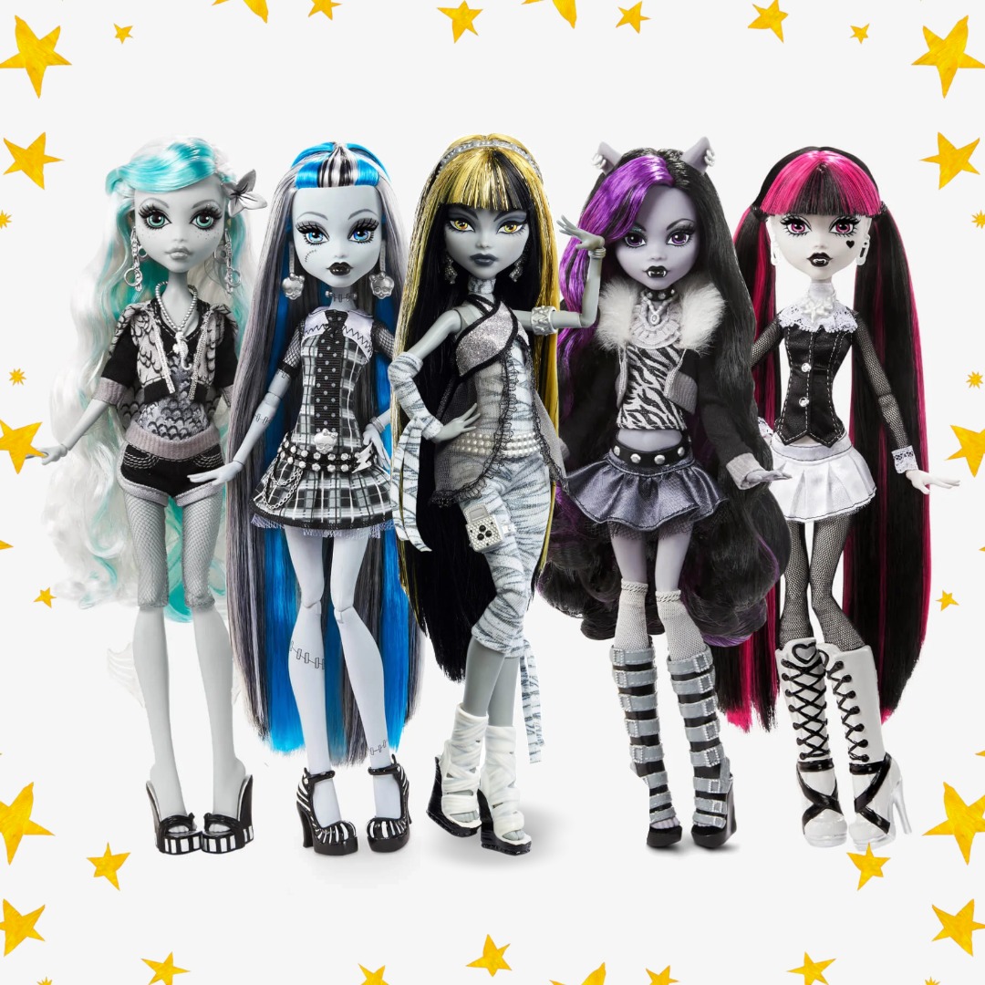 Monster High Reel Drama Black and White Dolls (Lagoona Blue, Frankie ...