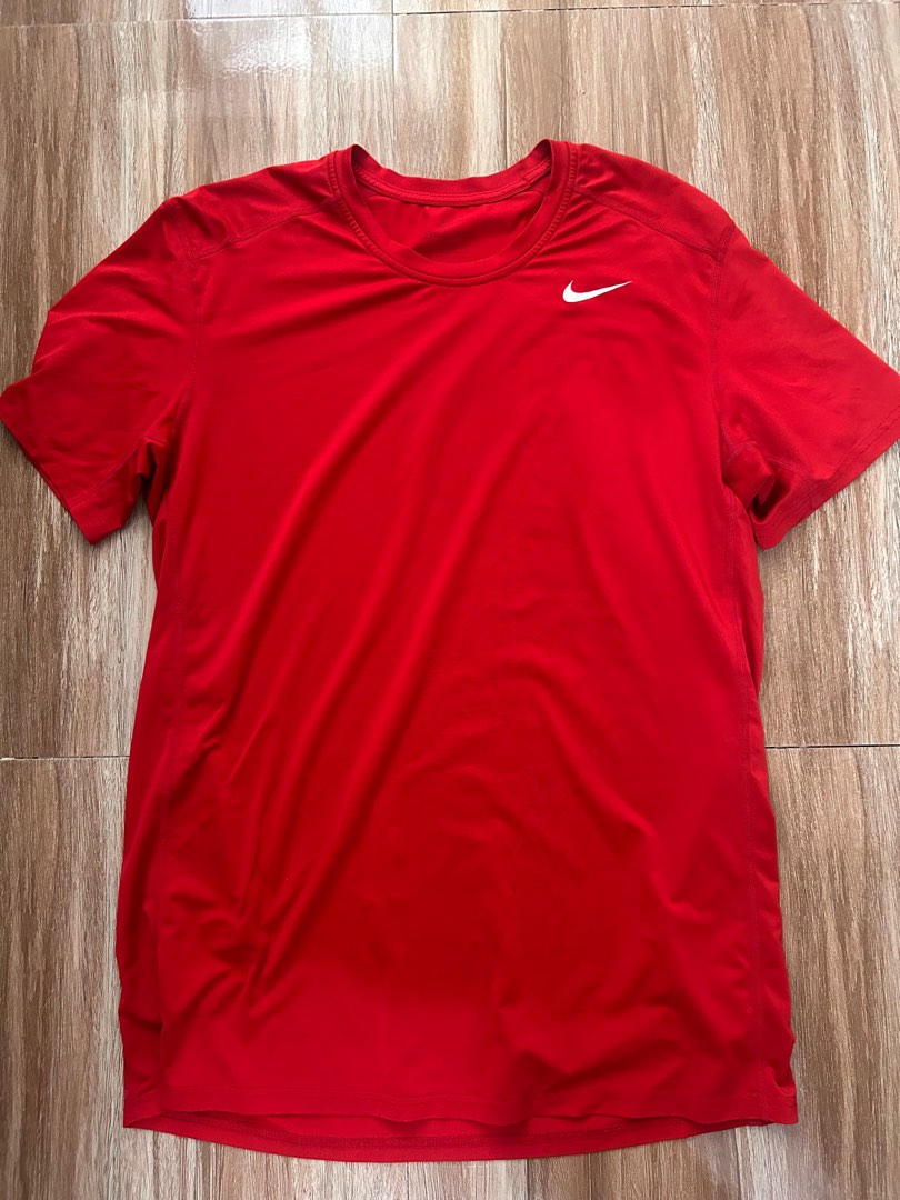 Nike red Dryfit, Men's Fashion, Tops & Sets, Tshirts & Polo Shirts on ...