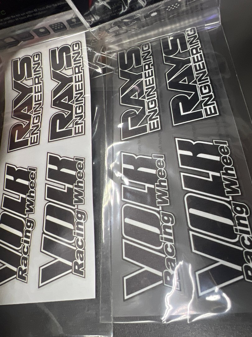 RAYS VOLK Racing Wheel Stickers, Car Accessories, Accessories on Carousell