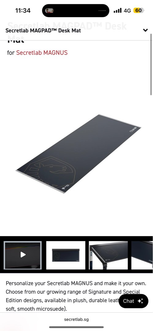 Secretlab MAGNUS deskmat, Computers & Tech, Parts & Accessories, Mouse & Mousepads on Carousell