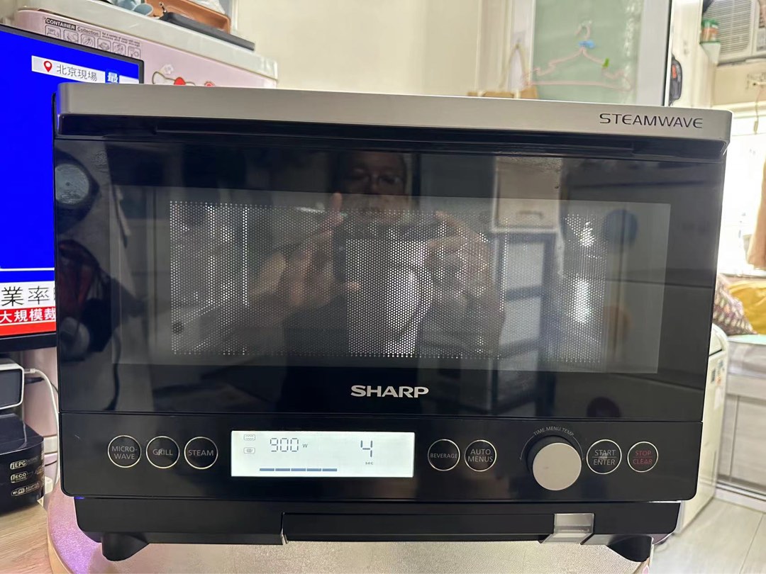 SHARP 聲寶 AX-1250R(B) 黑色 25L 3合1 纖巧 微波蒸焗爐, 家庭電器, 廚房電器, 焗爐及多士爐 - Carousell