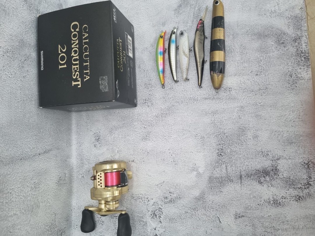 Shimano Calcutta conquest 201 + lures. READ DESCRIPTION PLEASE! Tags ...