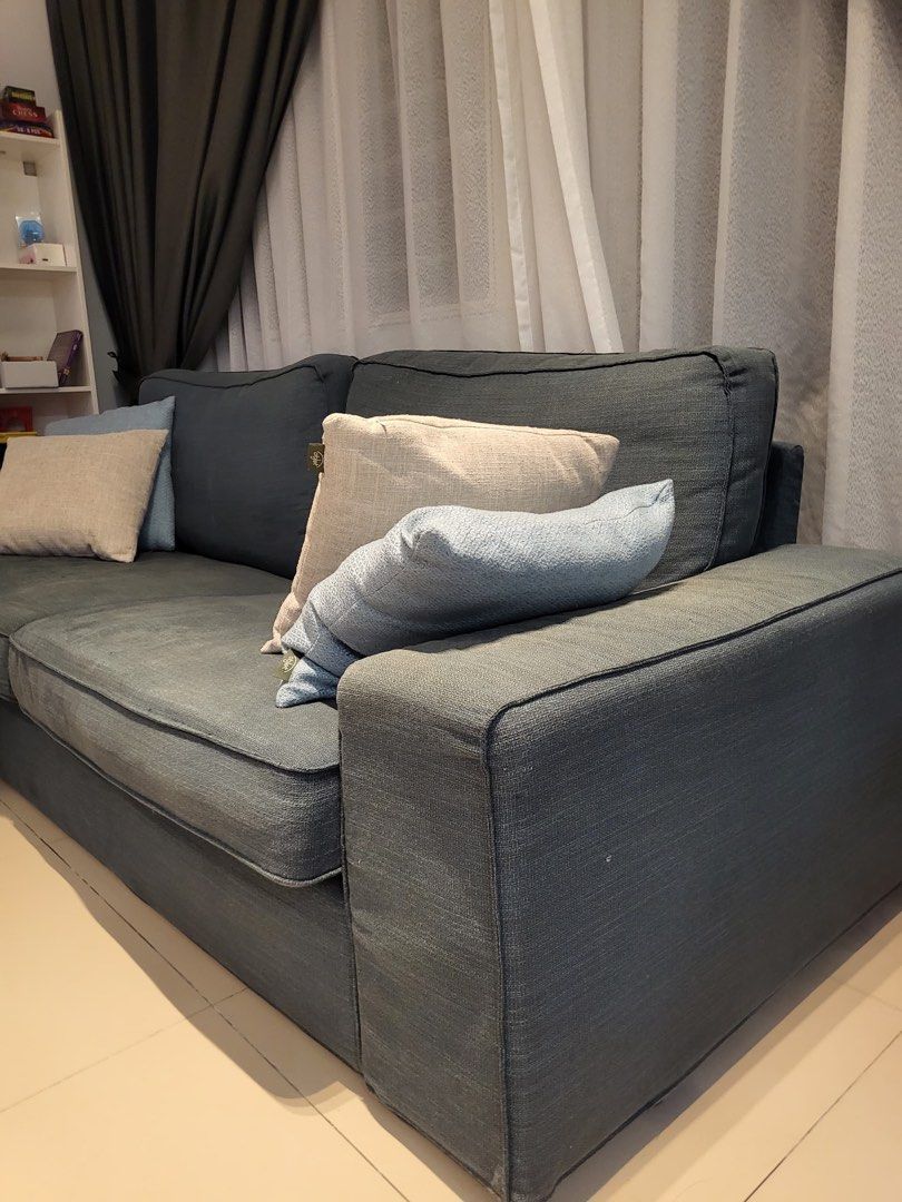 sofa Ikea KIVIK 3 Seater secondhand, Furniture & Home Living, Furniture ...