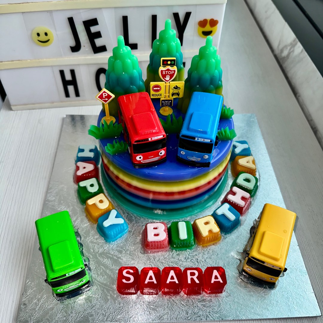 Tayo bus jelly agar agar cake, Food & Drinks, Homemade Bakes on Carousell