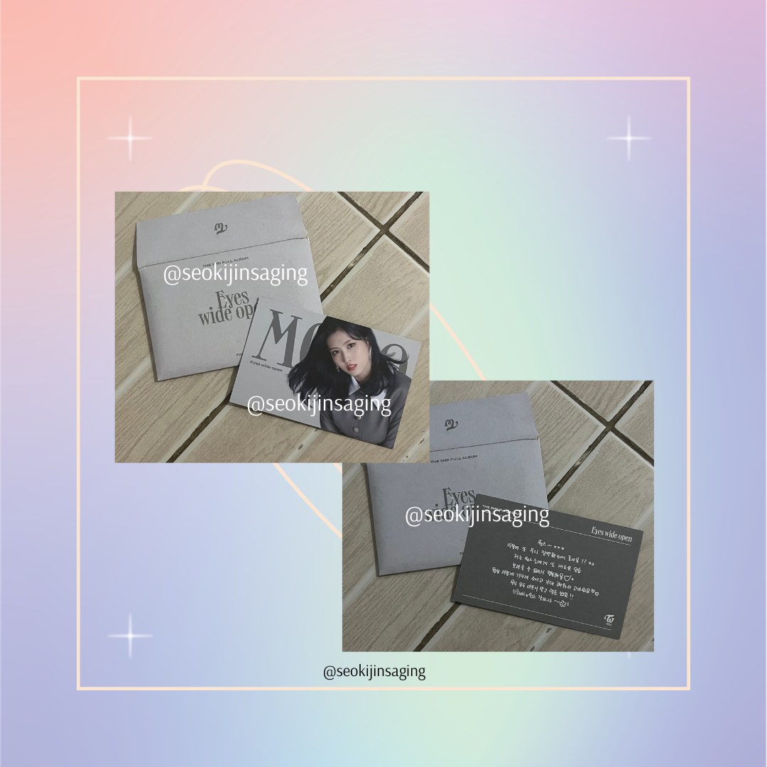 TWICE MOMO Eyes Wide Open Official Message Card, Hobbies & Toys ...