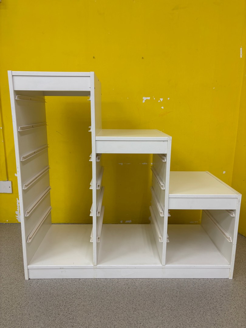 White Stepped Shelving Unit, Furniture & Home Living, Furniture ...