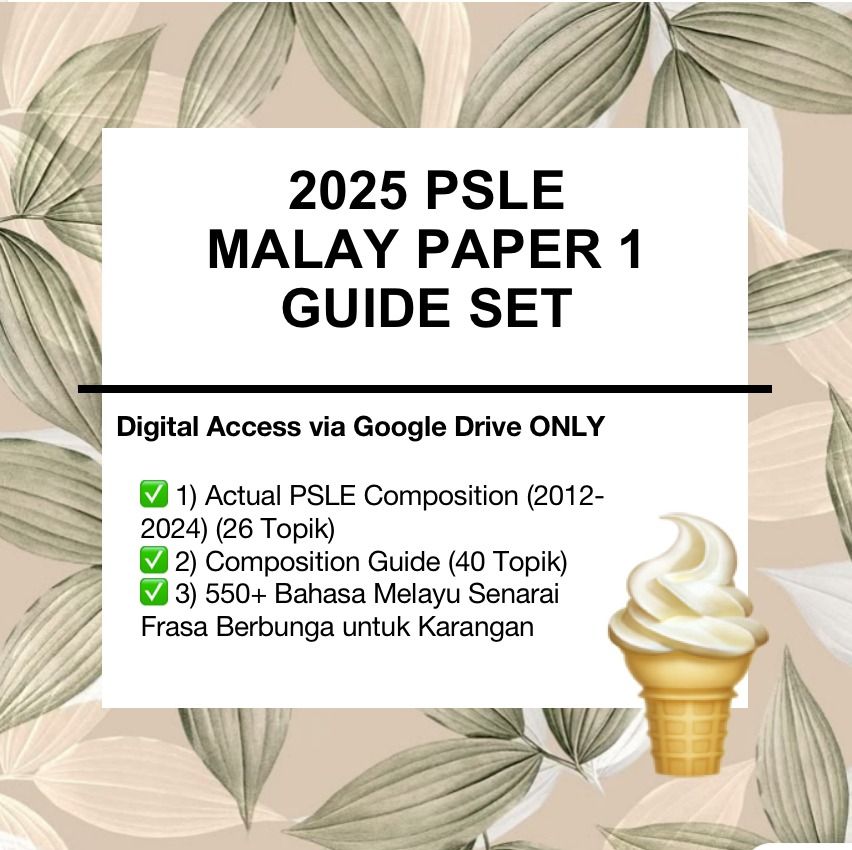 2025 PSLE Malay Paper 1 Guide Set Set/ Panduan 2025 PSLE Bahasa Melayu ...