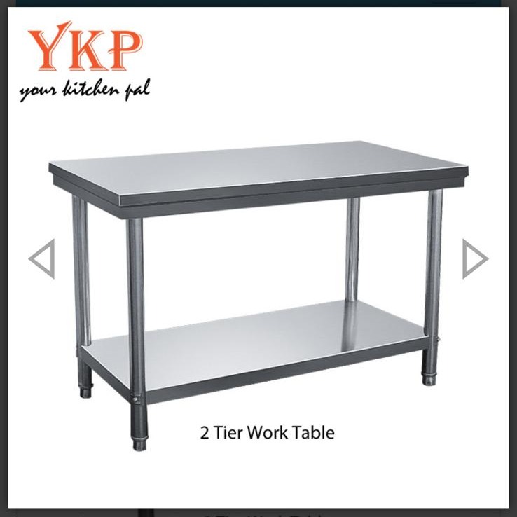 2-Tier Stainless Steel Work Table, Furniture & Home Living, Furniture ...