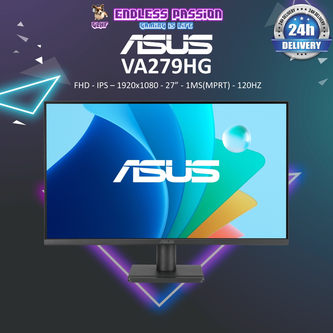 ASUS VA279HG Eye Care Gaming Monitor – 27inch FHD 120hz 1ms, Computers ...