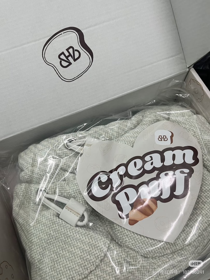 B.Adore Toast Cream Puff Bag, Women's Fashion, Bags & Wallets, Cross ...