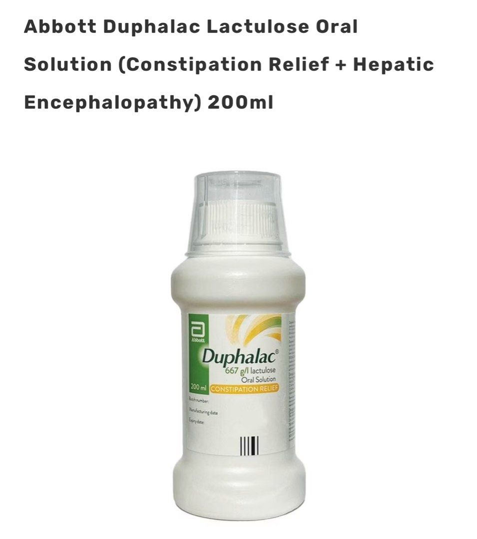Brand new Abbott Duphalac Lactulose Oral Solution (Constipation Relief + Hepatic Encephalopathy ...