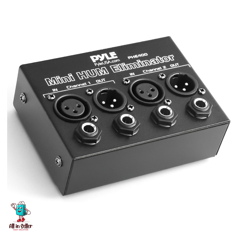 Compact Mini Hum Eliminator Box - 2 Channel Passive Ground Loop ...