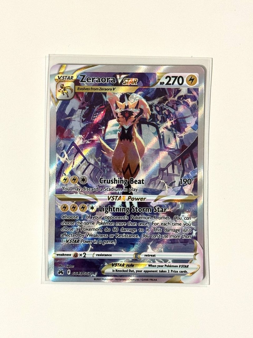 [CROWN ZENITH] Zeraora VSTAR GG43 Pokemon Card, Hobbies & Toys, Toys ...