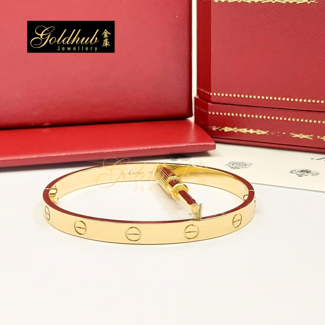[Full Set: 18] Cartier Love Bracelet, Classic Model in Yellow Gold # ...