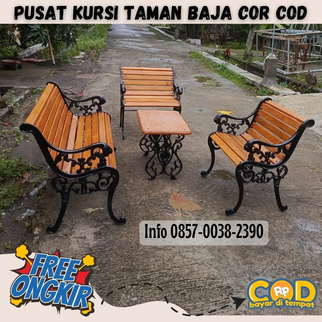 Hub 0857-0038-2390 Pusat Bangku Taman Cor Beton Furniture Besi ...