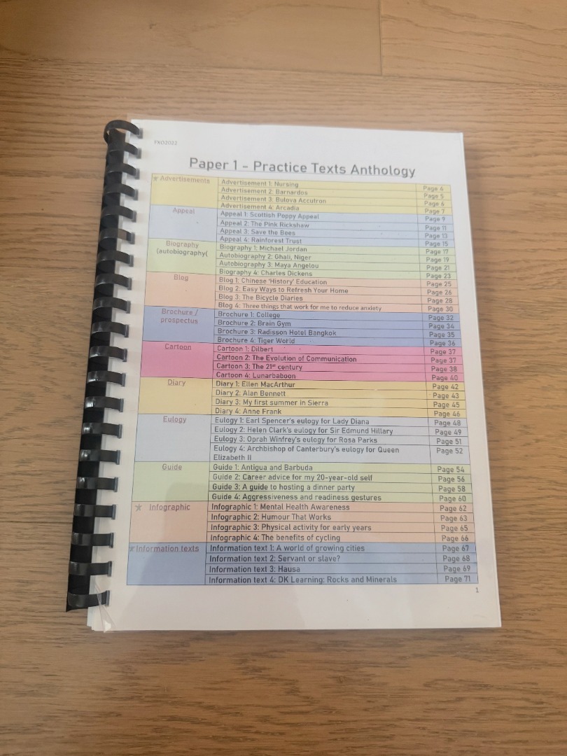 IB ENGLISH: Paper 1 Practice Texts Anthology, Hobbies & Toys, Books ...