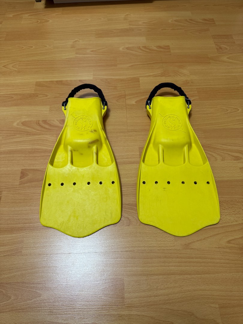 Limited edition yellow Scubapro jet fins, Sports Equipment, Other ...