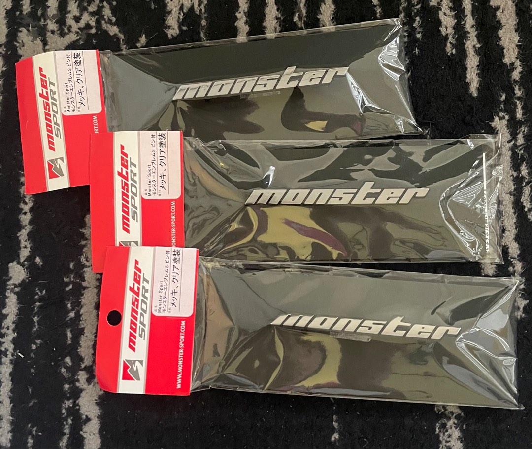original monster sport plated emblem, Auto Accessories on Carousell