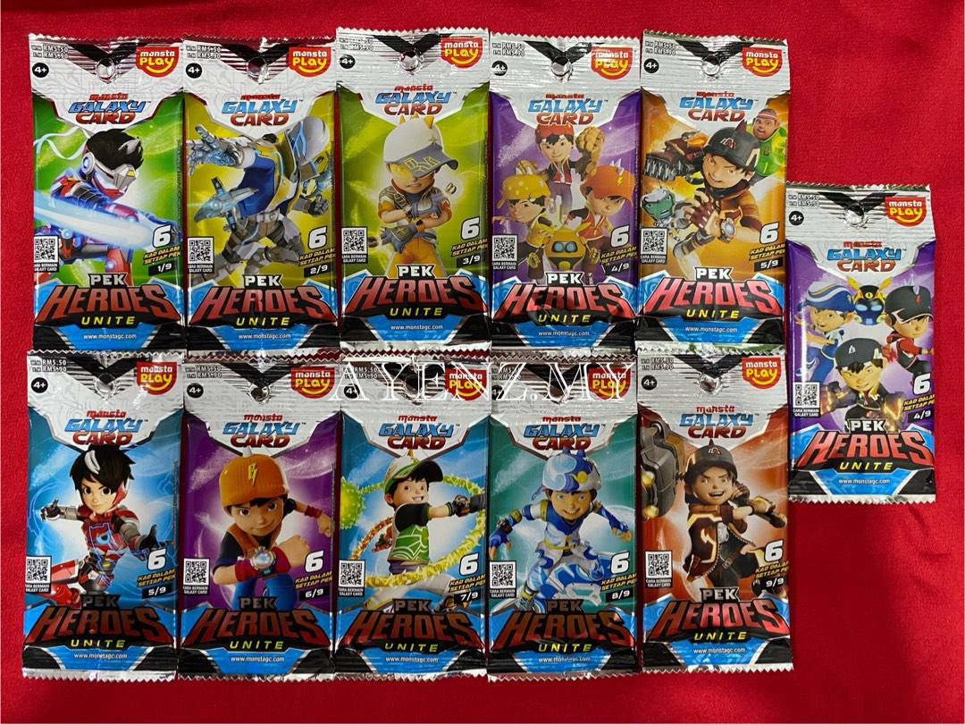 PEK HEROES UNITE - BOBOIBOY GALAXY CARD [9 PEK + 1 AR + 1 SR], Hobbies ...